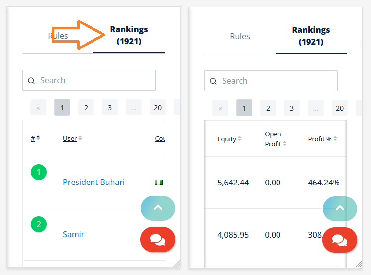 How to check the trading contest rankings table – RKFX